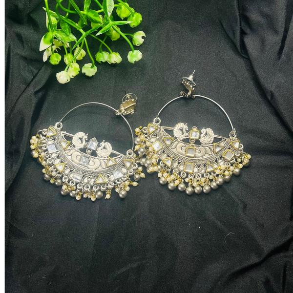 Dual Tone Crescent Shaped Hoop Earrings – Arzzbyfarha